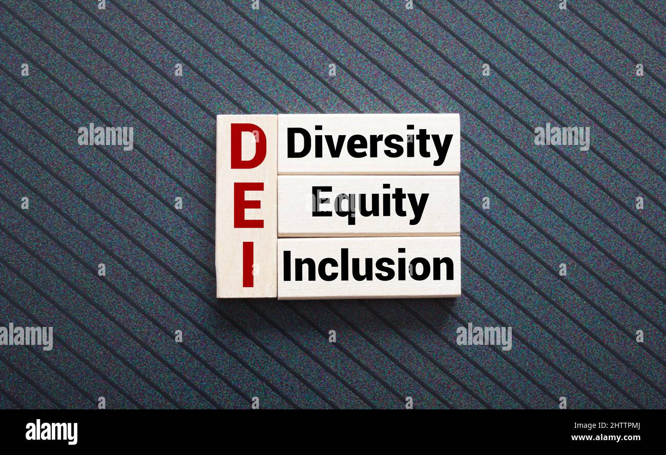 DEI, Diversity, equity, inclusion symbol. Wooden blocks with words DEI ...