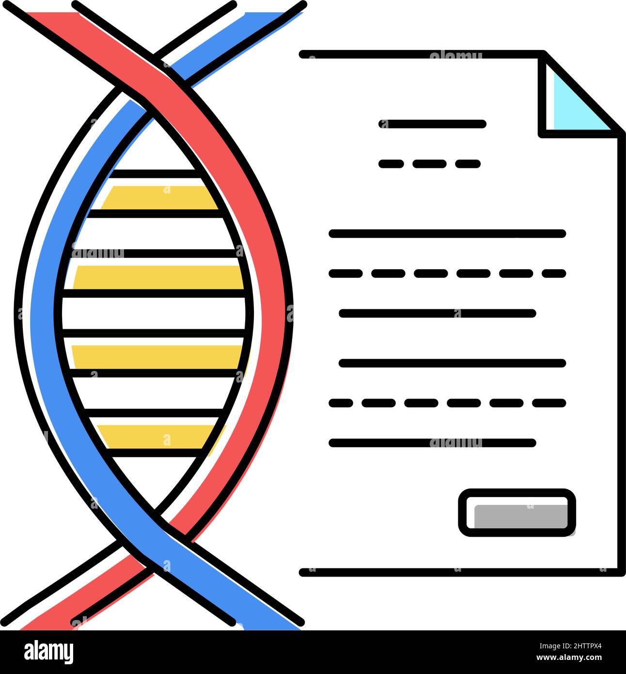 Molecule Genetic Documentation Color Icon Vector Illustration Stock Vector Image And Art Alamy