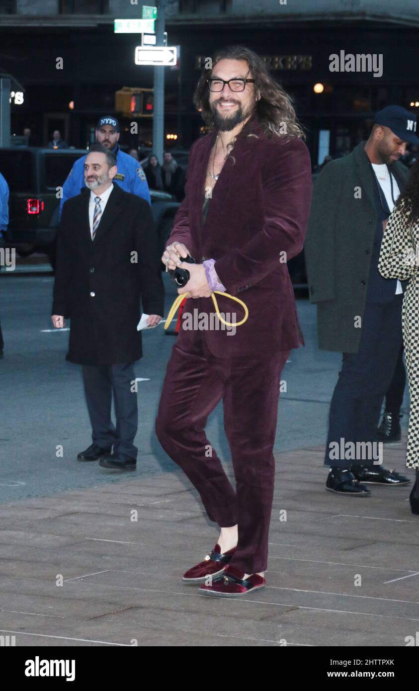 March 01, 2022.Jason Moma attend Warner Bros, Pictures presents World ...