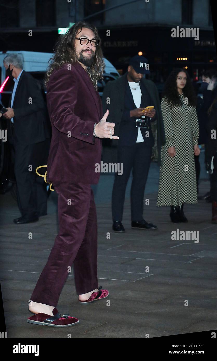 March 01, 2022.Jason Moma attend Warner Bros, Pictures presents World ...