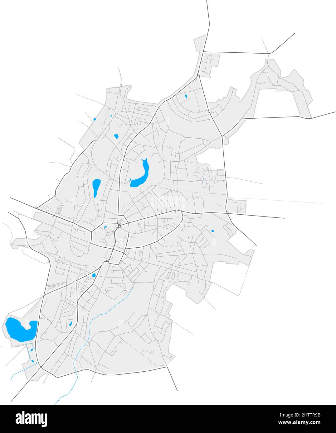 Okhtyrka, Sumy Oblast, Ukraine high resolution vector map with city ...