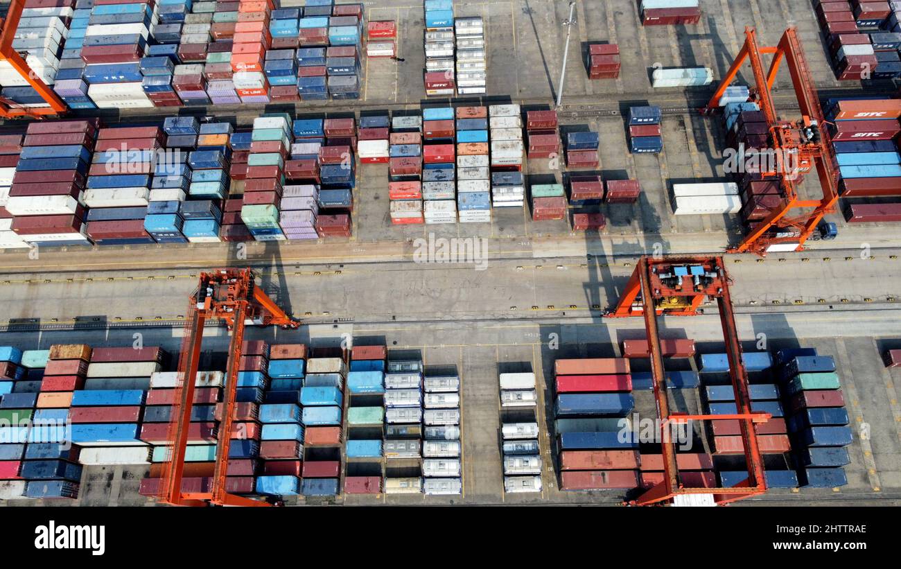 SUZHOU, CHINA - FEBRUARY 28, 2022 - An aerial photo taken on February ...