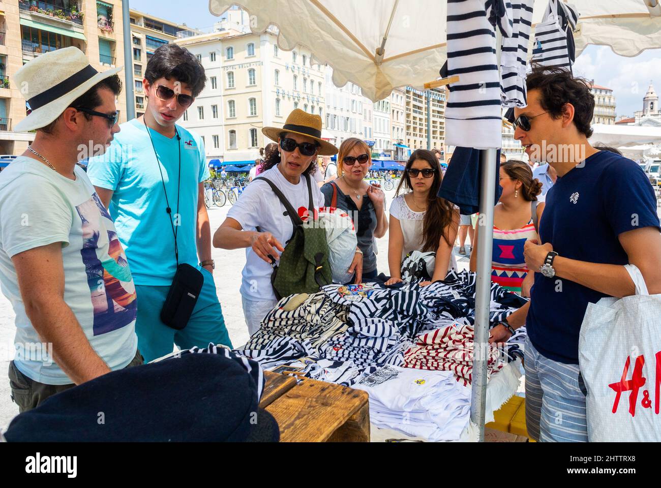 Marseille, France, Medium Group of People, Tourists Visting, Shopping ...
