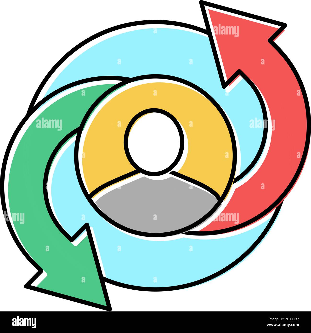 human skills converter color icon vector illustration Stock Vector ...