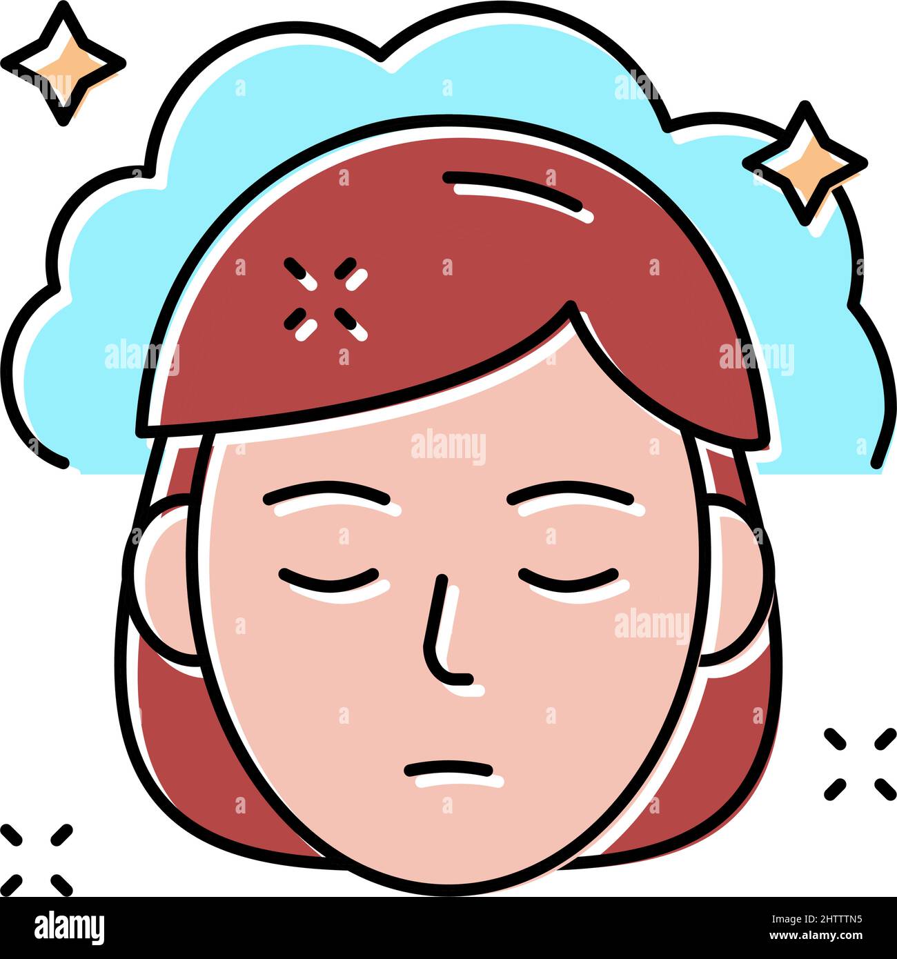 fainting disease color icon vector illustration Stock Vector Image ...