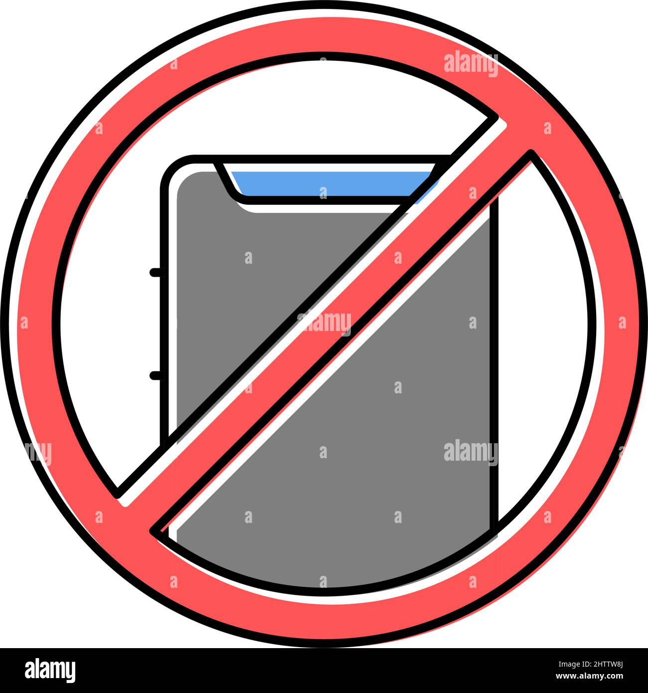 phone crossed out mark color icon vector illustration Stock Vector ...