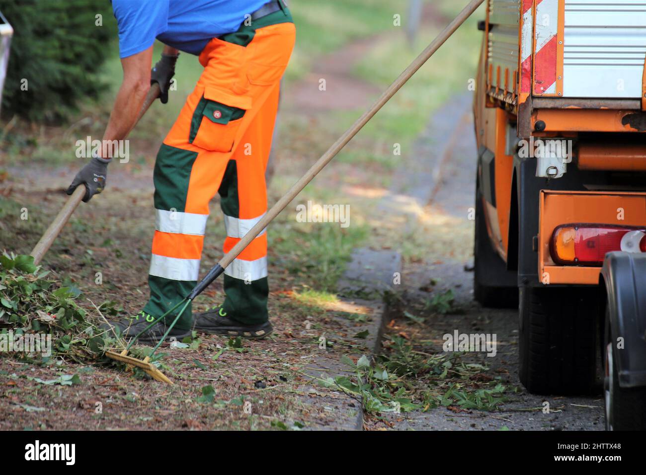 Outdoor maintenance, landscape maintenance Stock Photo - Alamy