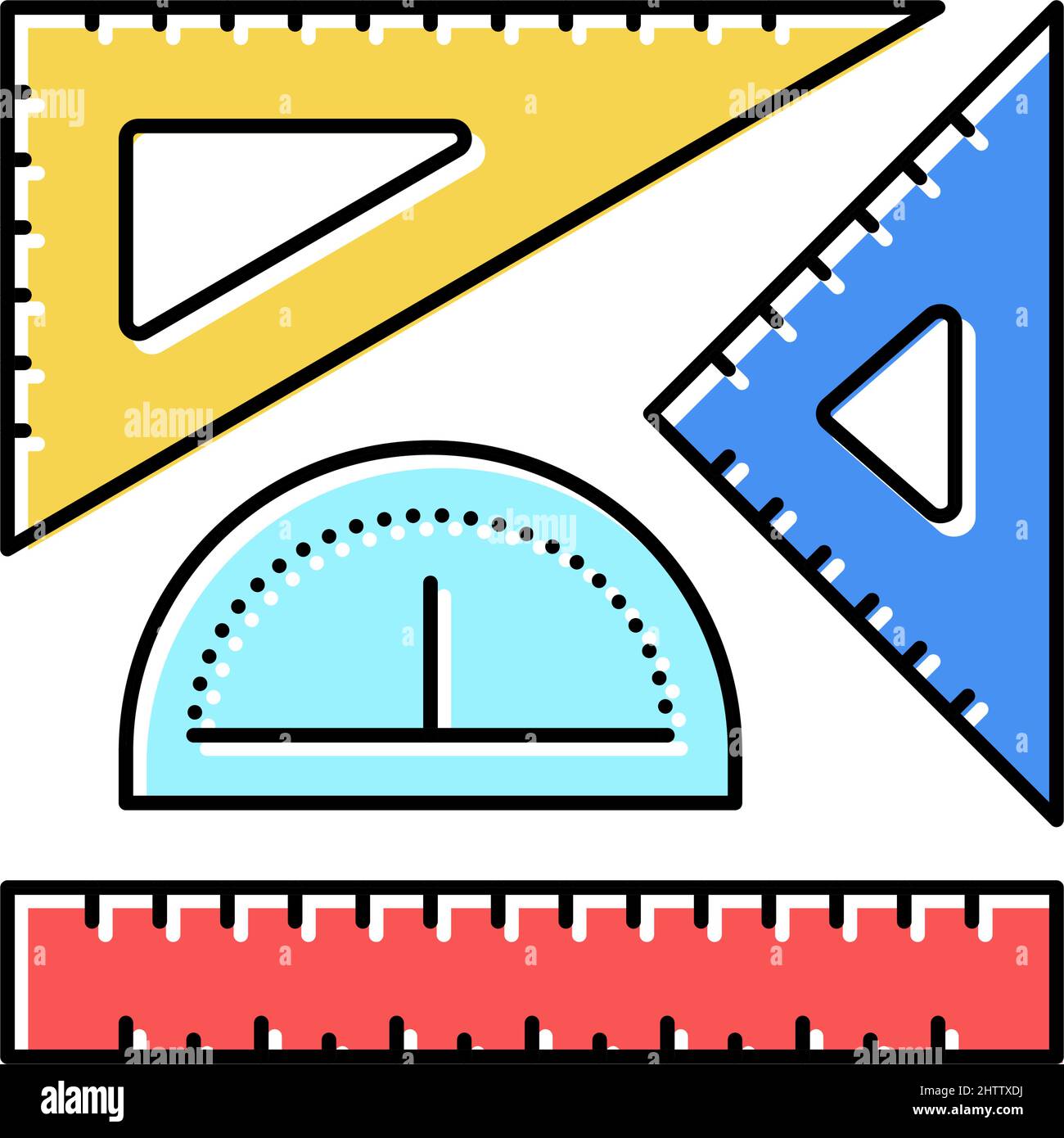 ruler stationery tool color icon vector illustration Stock Vector Image ...