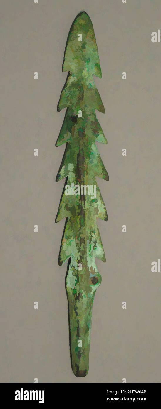 Art inspired by Harpoon, 1500–1000 B.C., India, Copper, W. 1 1/4 in. (3 ...