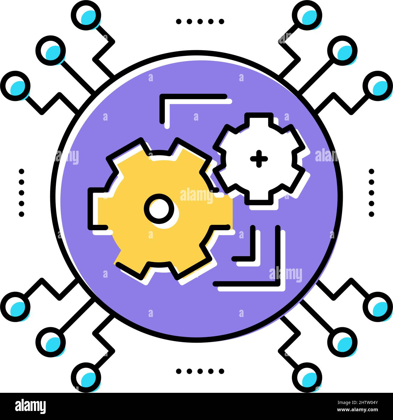 technology system color icon vector illustration Stock Vector Image ...