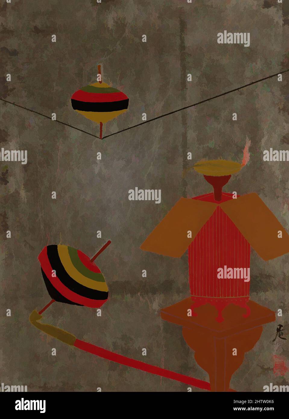 Art inspired by Tops, Edo period (1615–1868), Japan, Album leaf ...