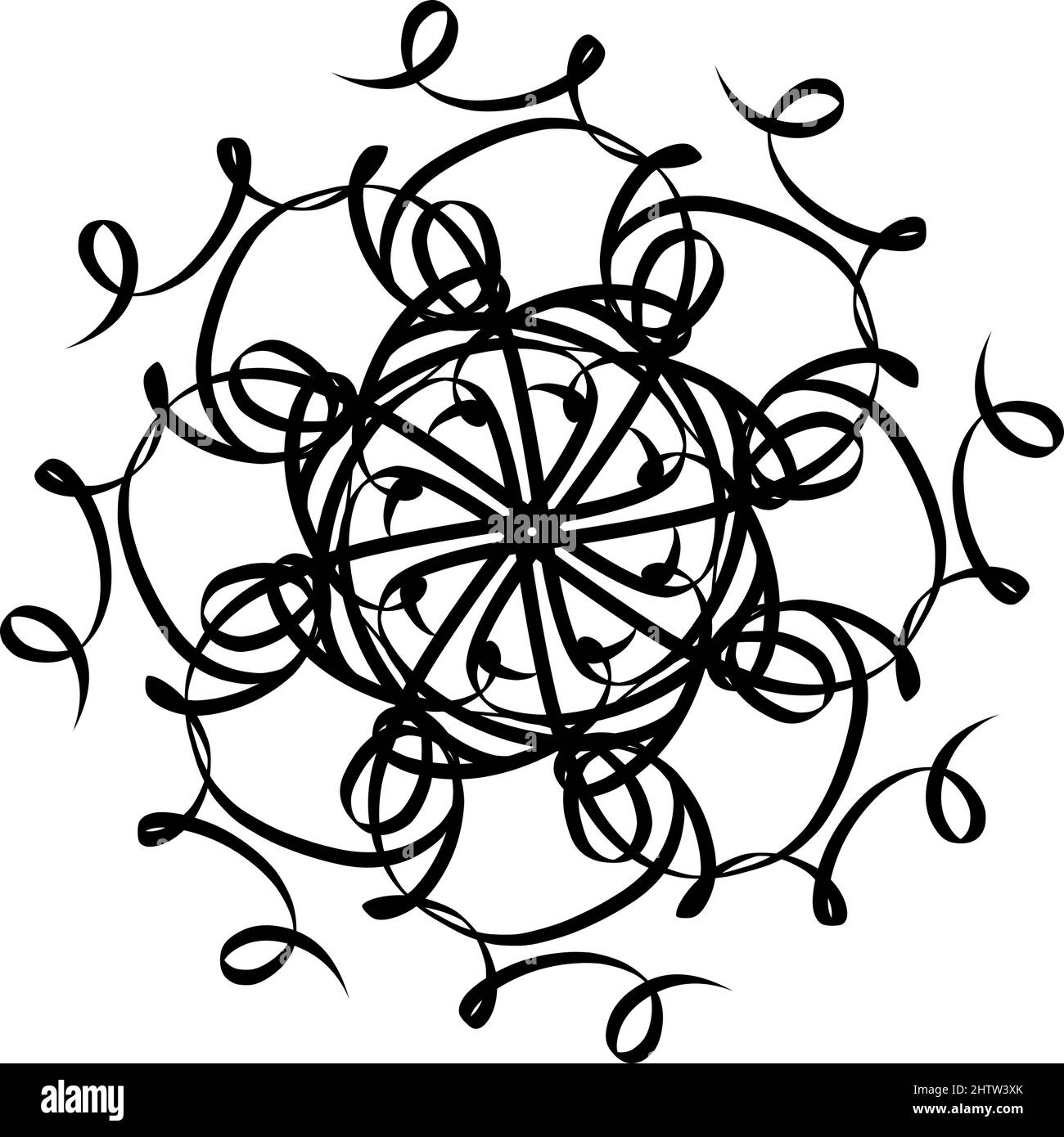 Distorted Sketch radiating abstract shape Vector Illustration Stock ...