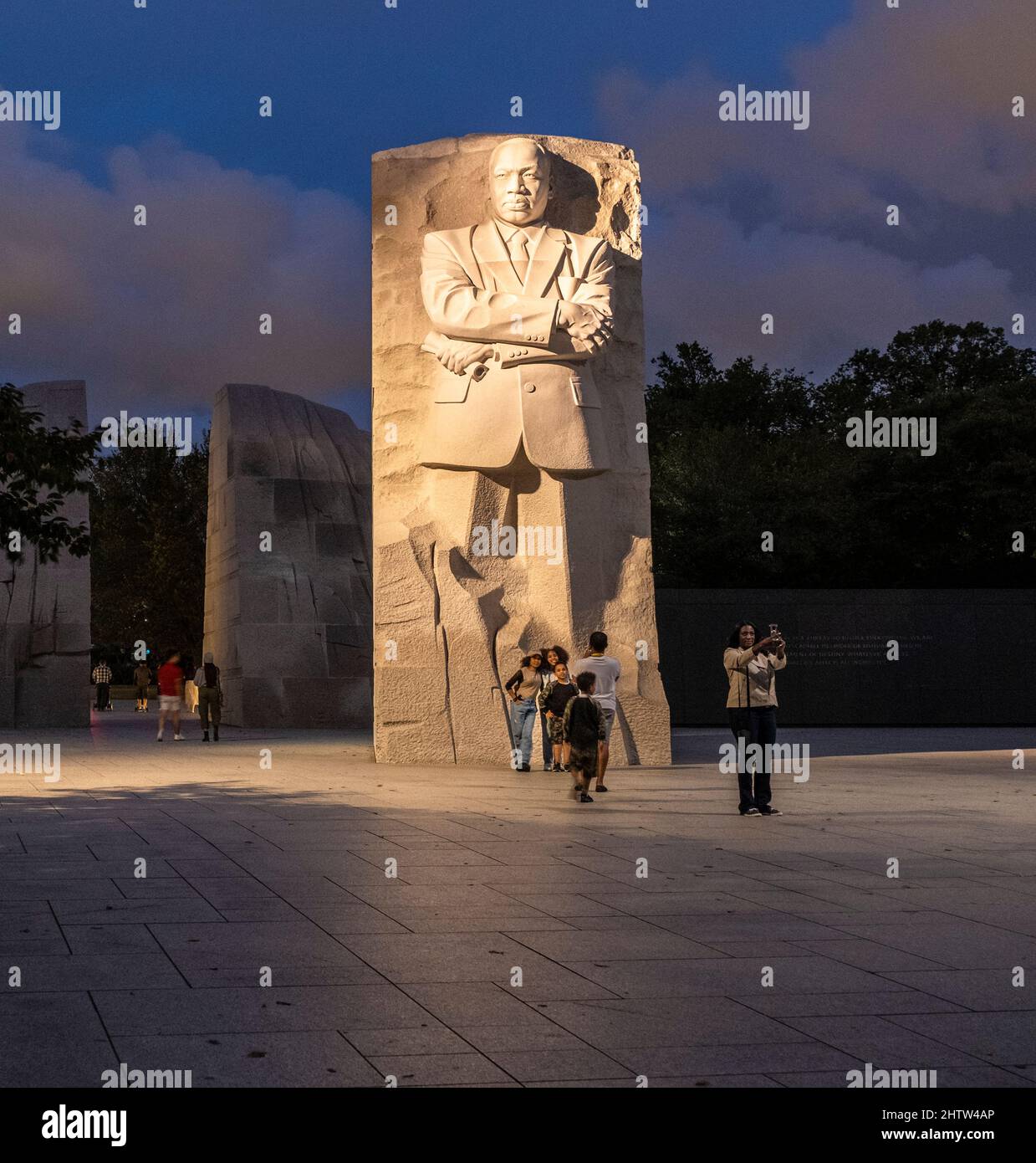 Martin Luther King, Jr. Memorial, Washington, DC, USA, at night Stock ...
