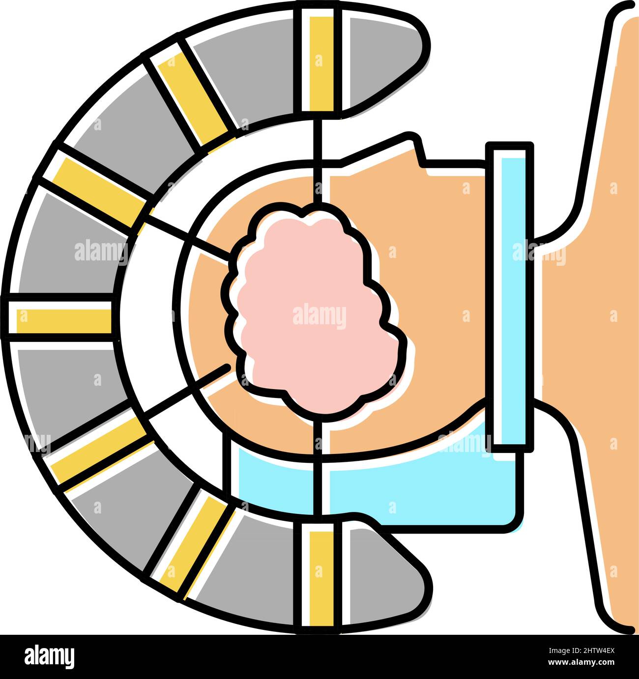 stereotactic radiosurgery color icon vector illustration Stock Vector ...