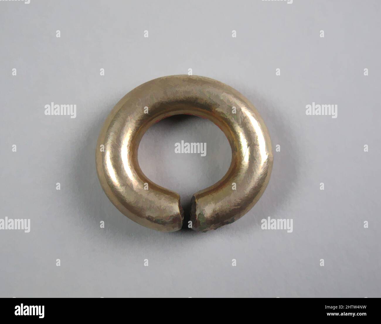 Art inspired by Earring, 7th century or earlier, Japan, Metal plated ...