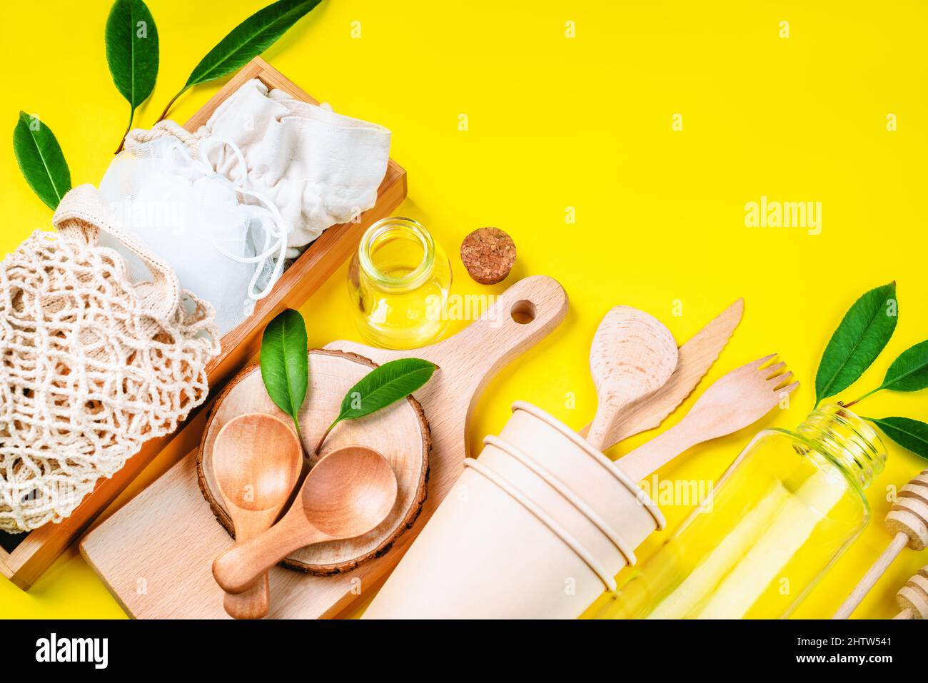 Eco friendly disposable tableware.Biodegradable craft dishes used in ...