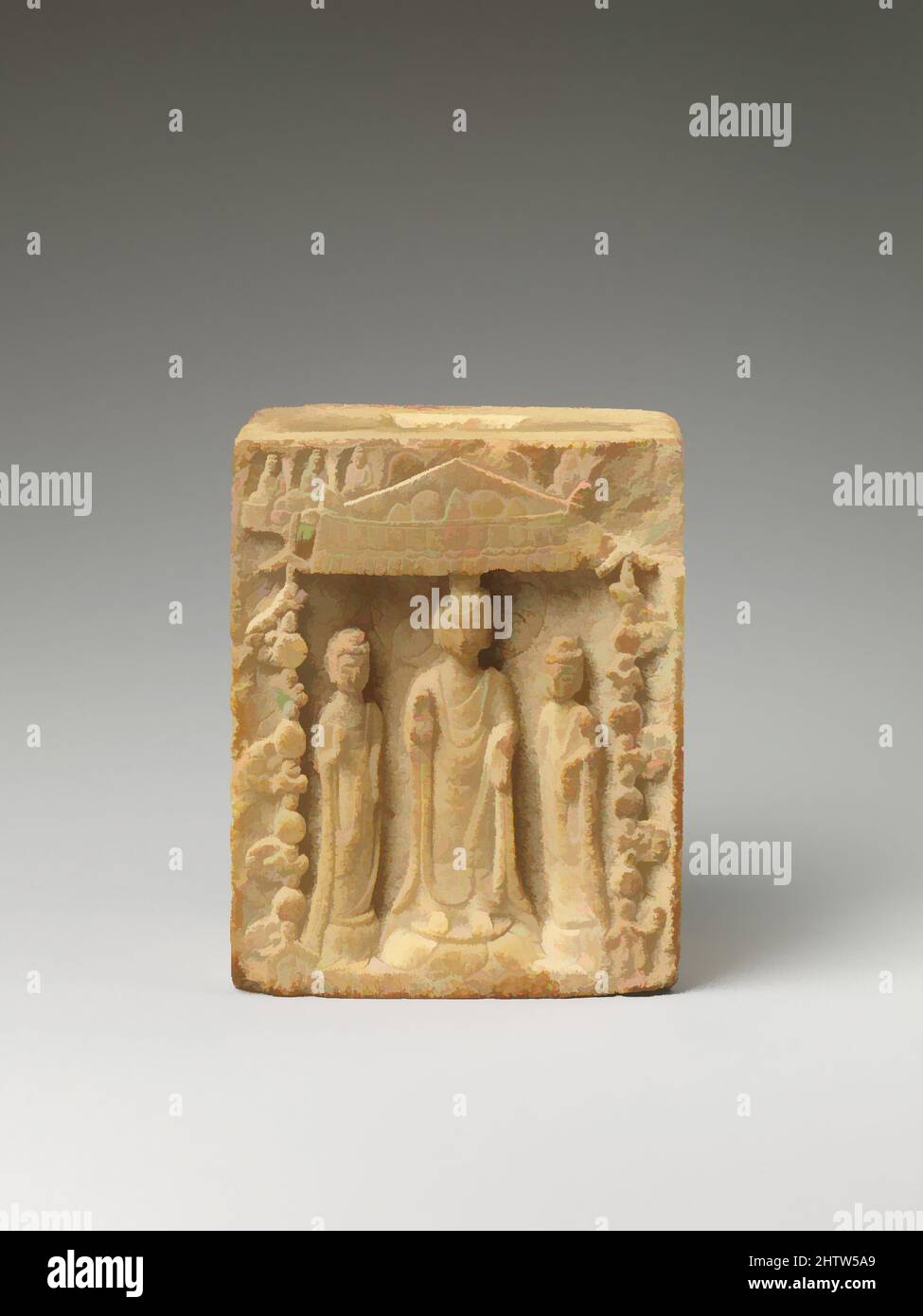 Art inspired by Section of a Pagoda-Shaped Stele, Western Wei (535–57 ...