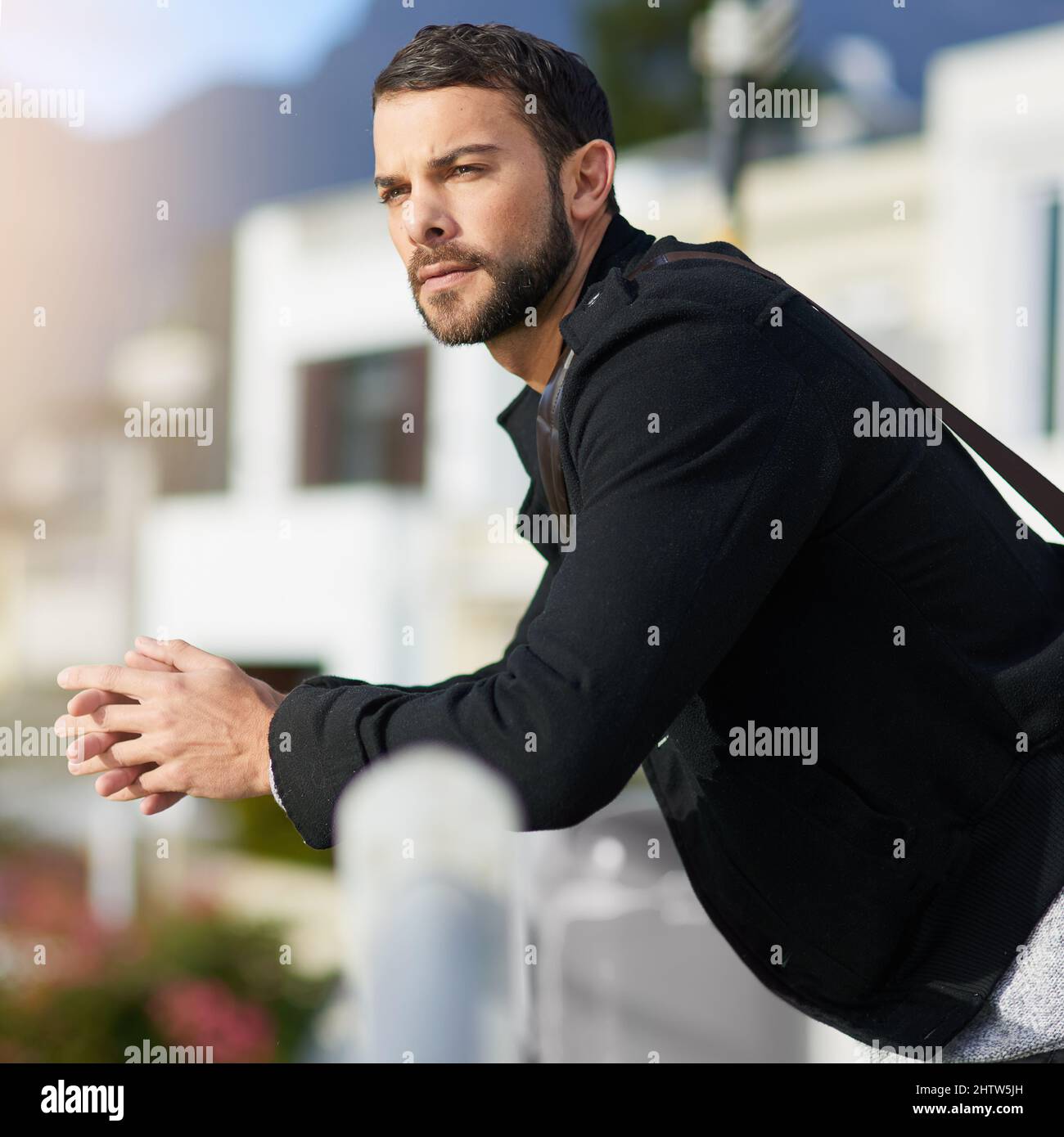 Male model standing pose outdoor hi-res stock photography and images ...