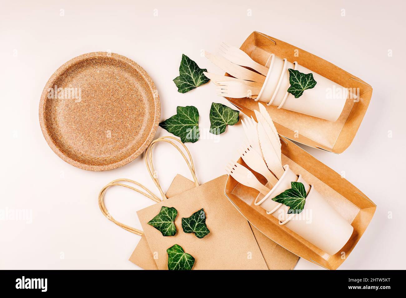 Eco craft paper tableware,cups,fast food containers.Recycling,eco ...