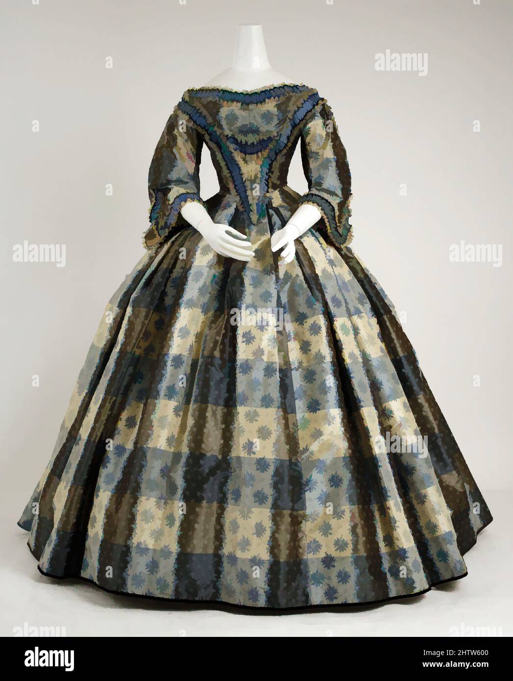 Art inspired by Dinner dress, 1855–59, British, silk, cotton, Classic ...