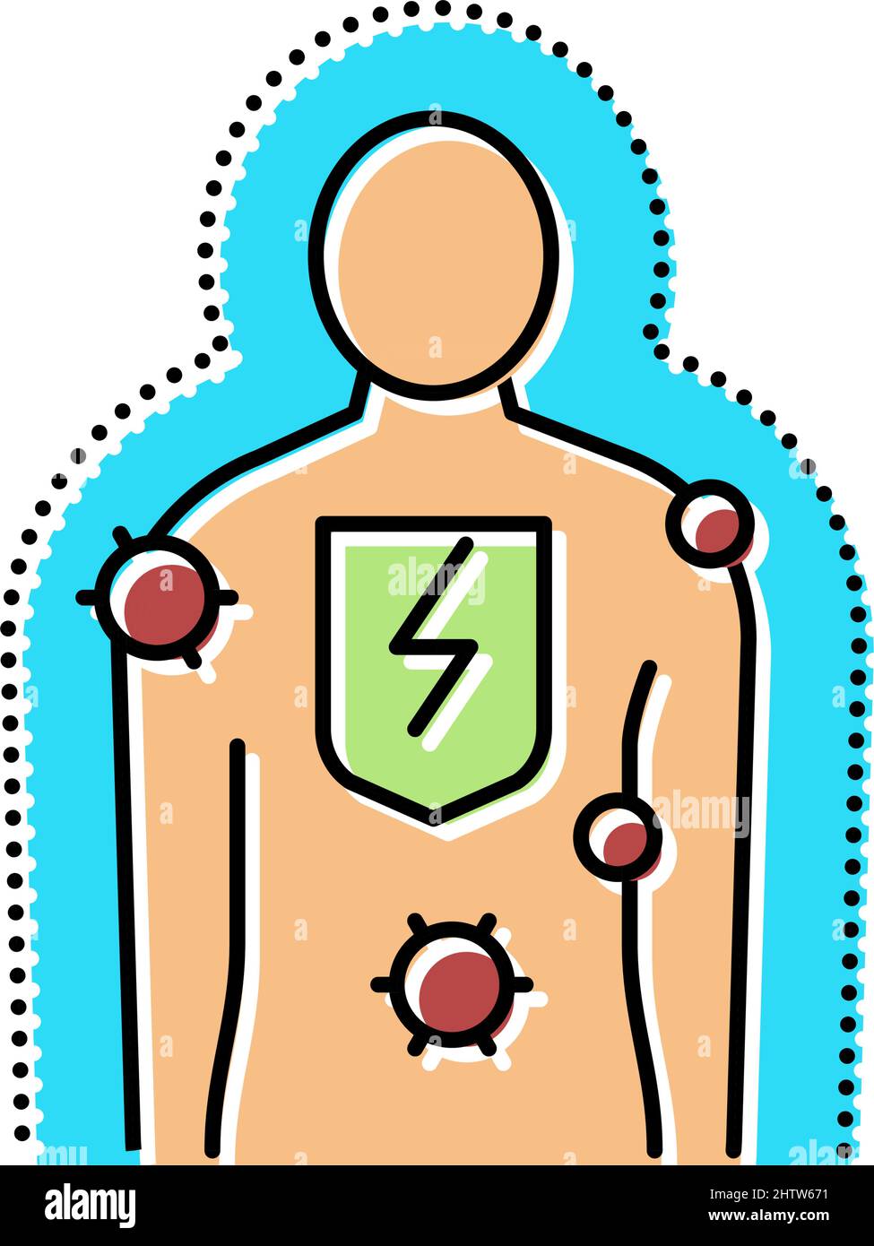 immunodeficiencies human color icon vector illustration Stock Vector ...