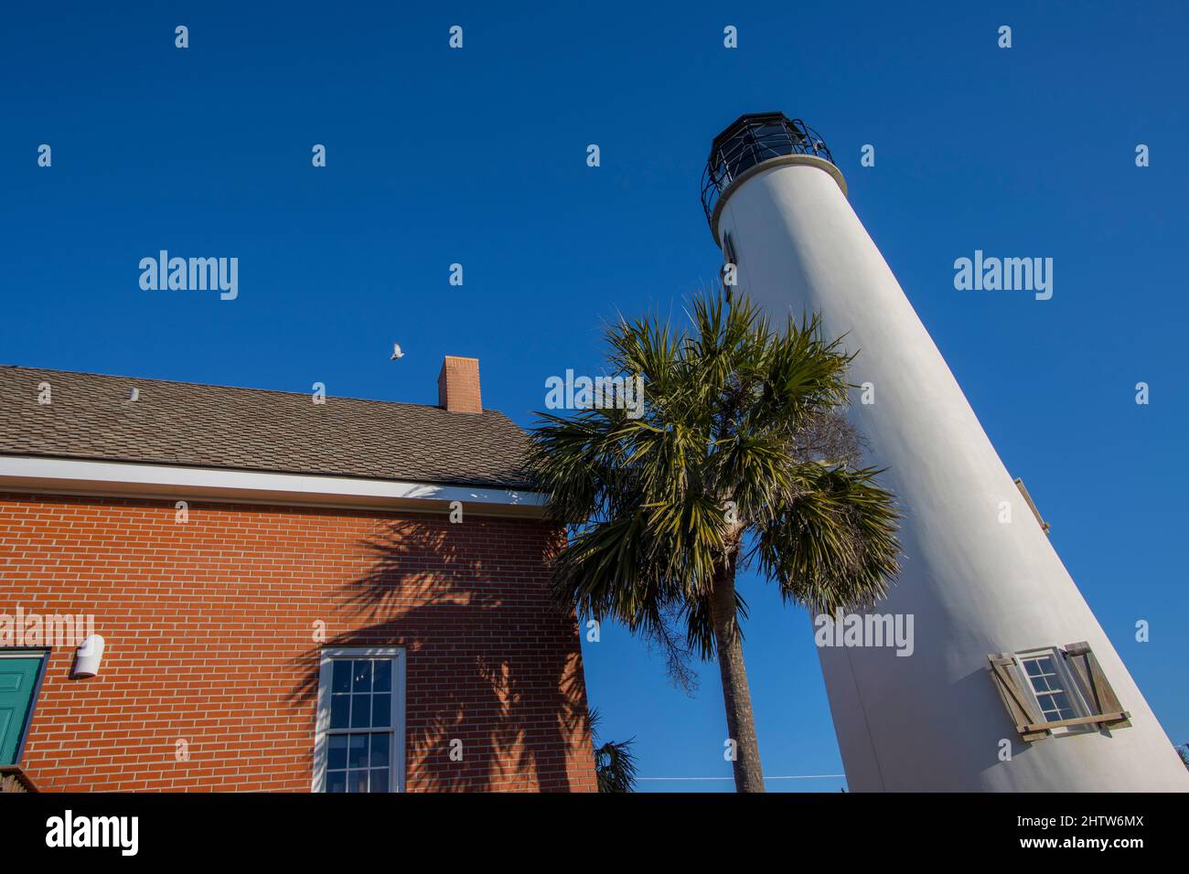 St. George Island Lighthouse on St. George Island, Florida Stock Photo ...