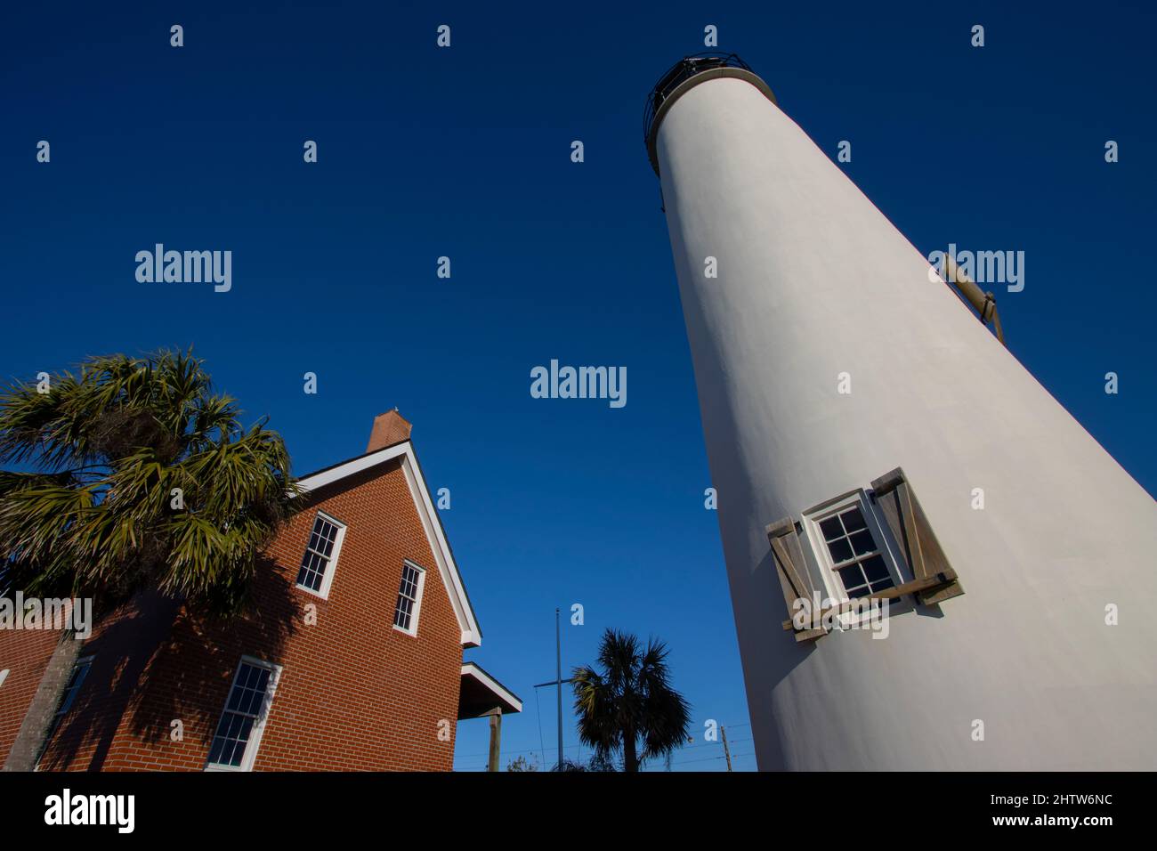 St. George Island Lighthouse on St. George Island, Florida Stock Photo ...