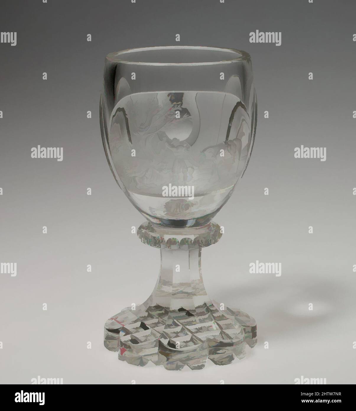 Art inspired by Goblet, ca. 1840, Austrian, probably Vienna, Glass, H ...