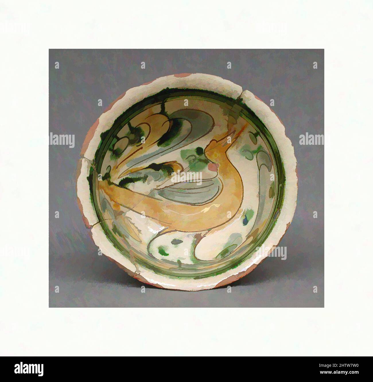 Art inspired by Bowl, 15th–16th century, Italian, Lead-glazed ...
