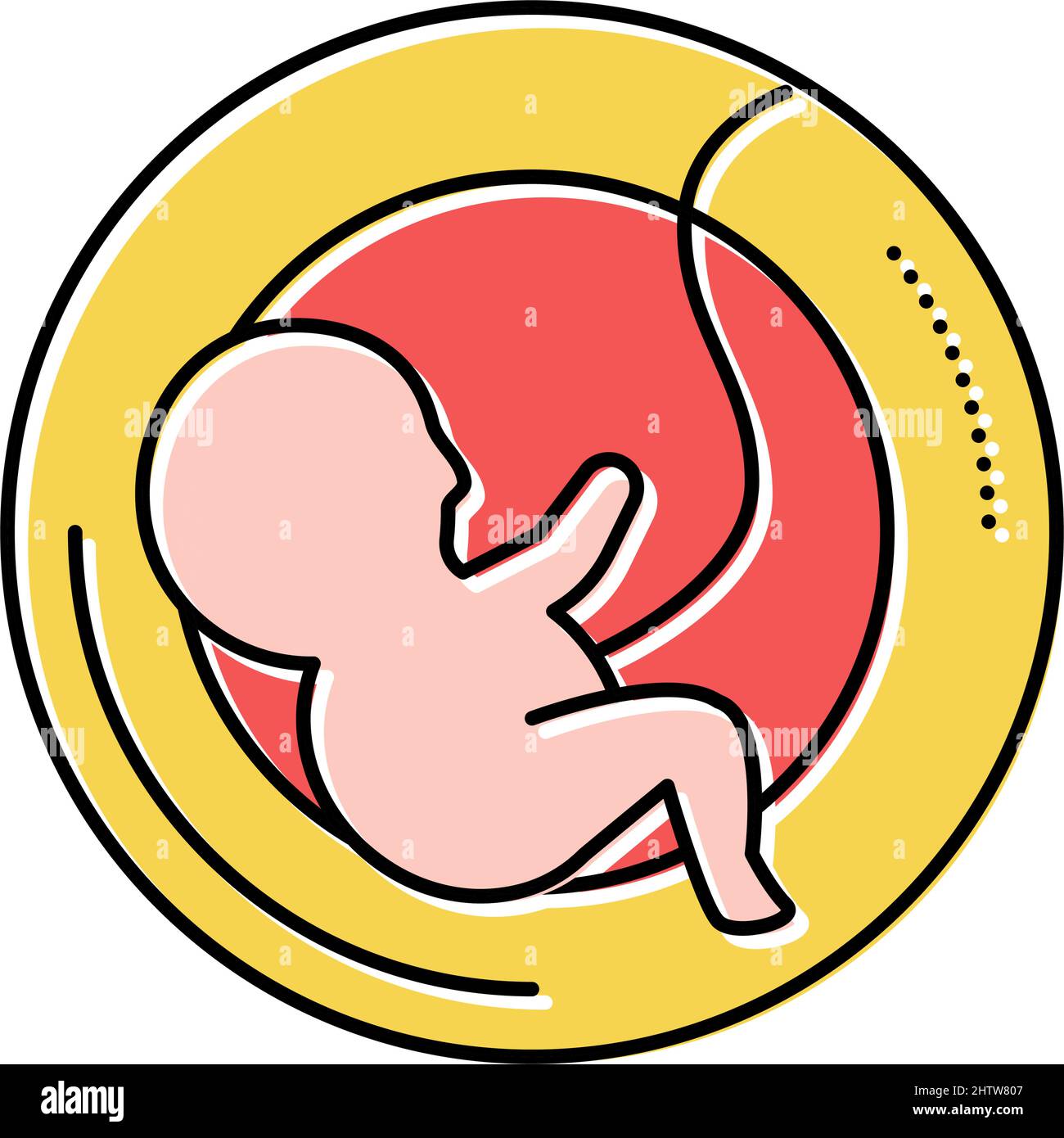 pregnancy embryo color icon vector illustration sign Stock Vector Image ...
