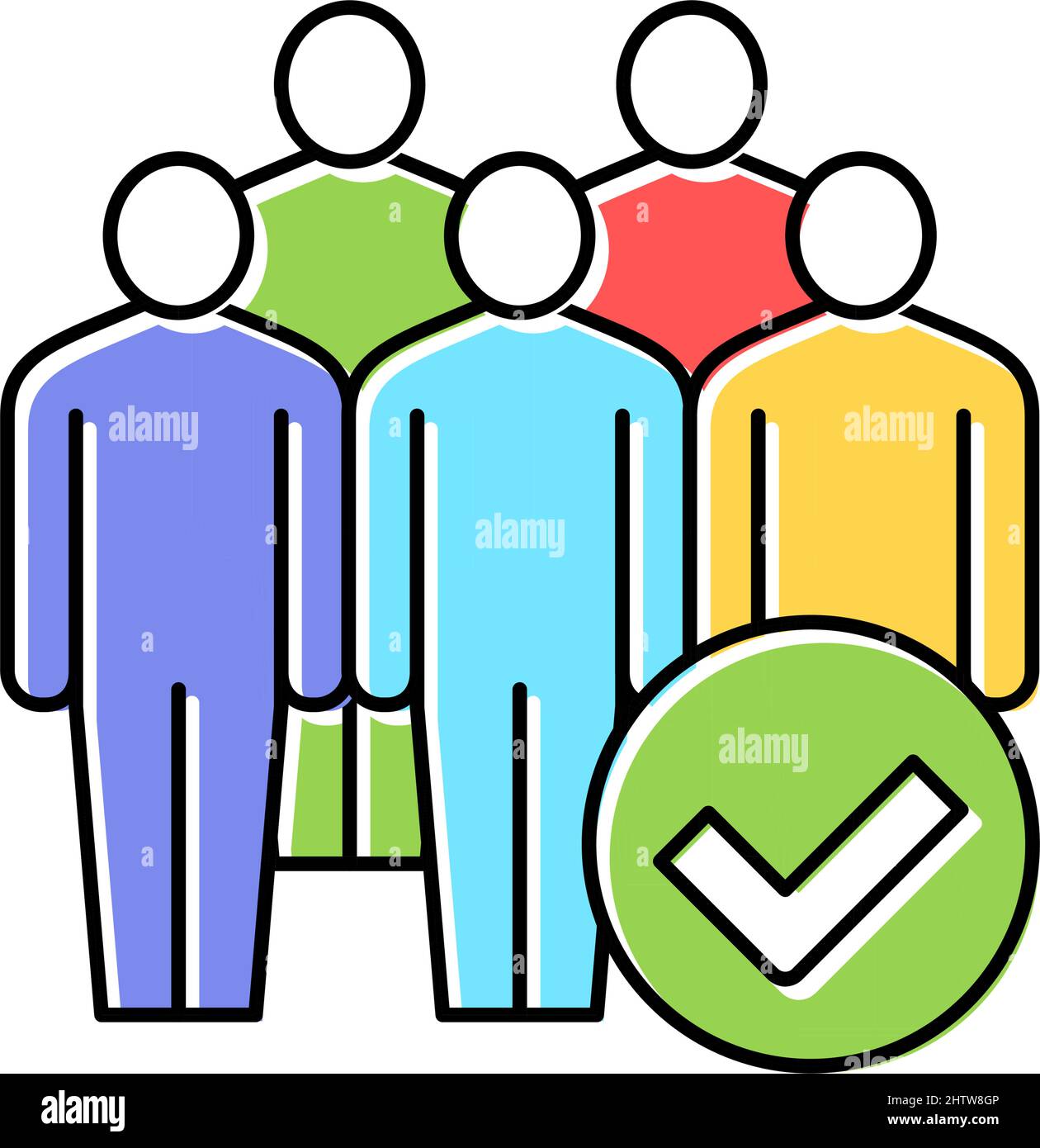 company employees color icon vector illustration Stock Vector Image ...
