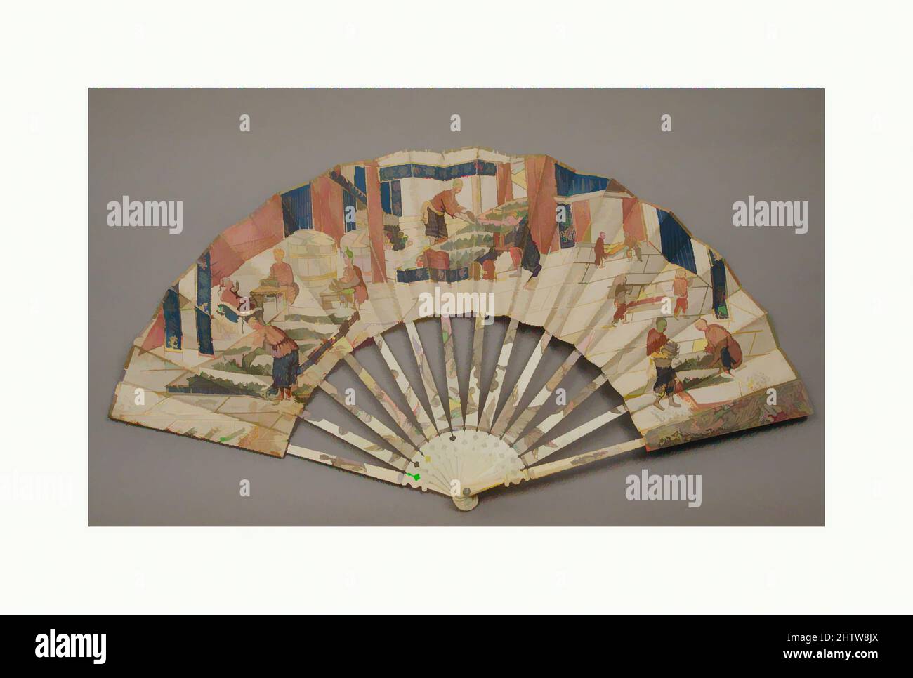 Art inspired by Fan, mid-19th century, possibly French, Paper, ivory ...
