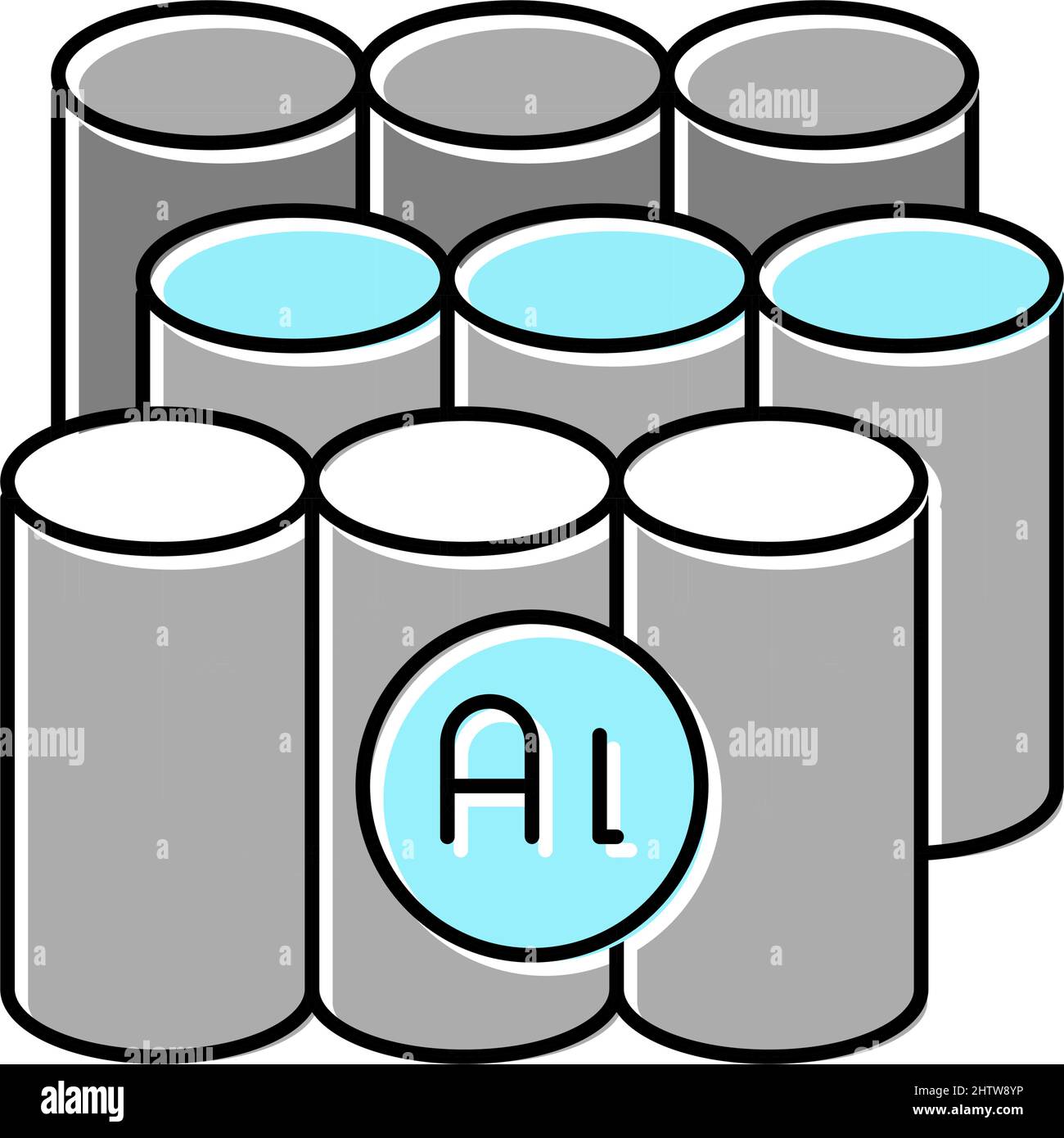 product of aluminium production color icon vector illustration Stock ...