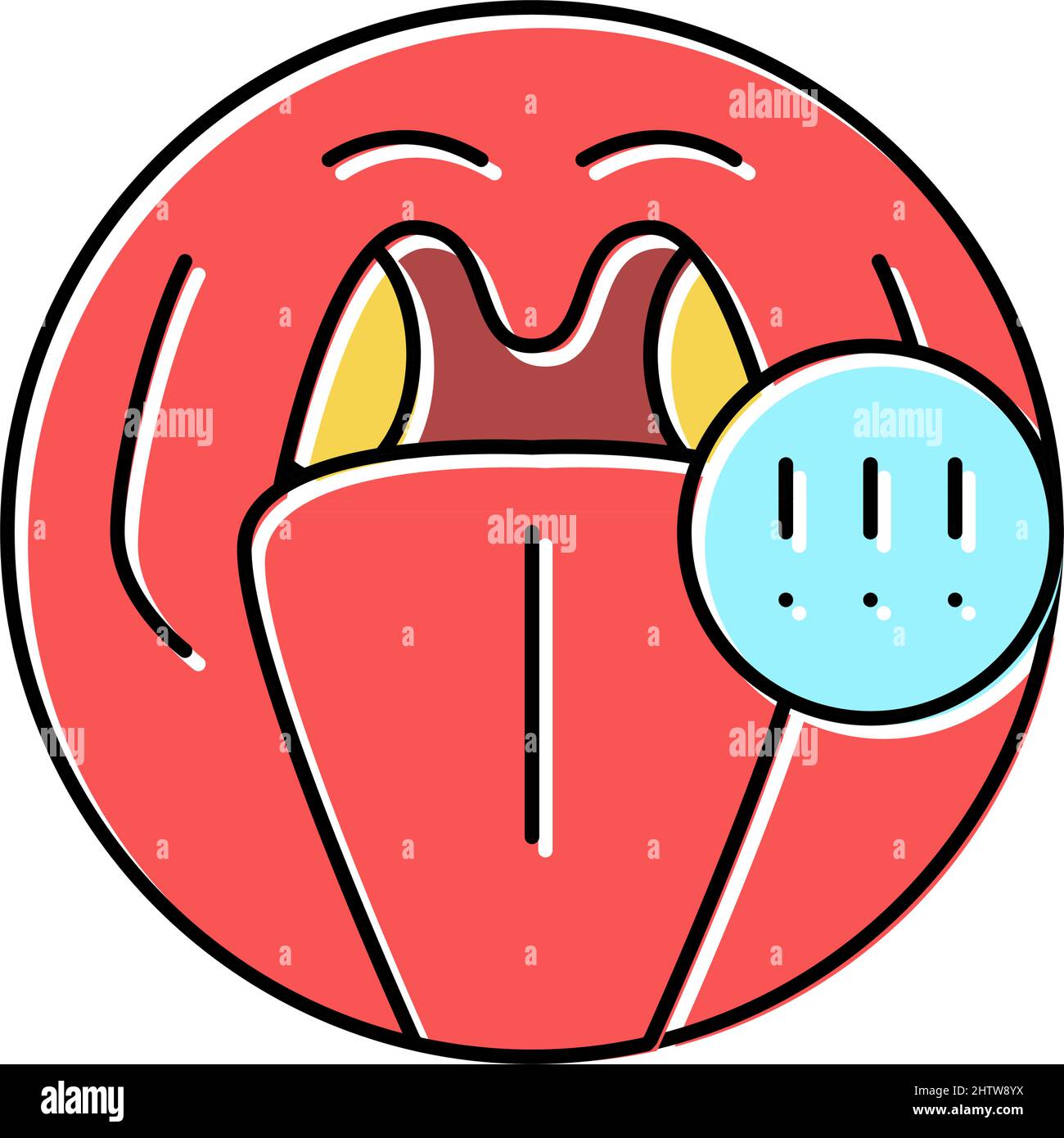 tonsils adenoid problems color icon vector illustration Stock Vector ...