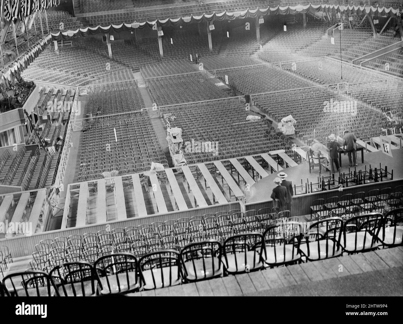 Interior view of empty seats, Republican National Convention, Chicago ...