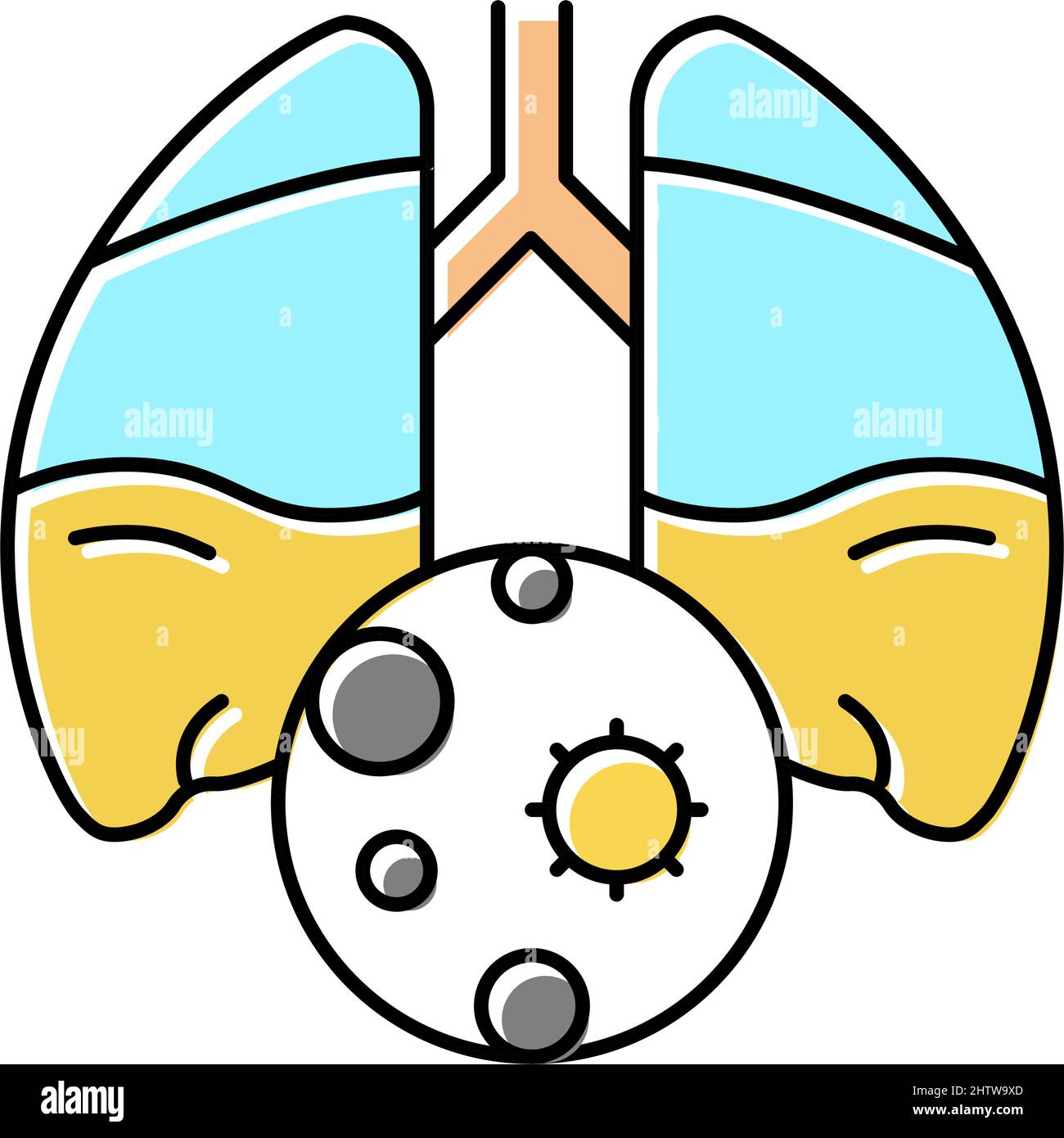 pneumonia inflammation color icon vector illustration Stock Vector ... pneumonia inflammation color icon vector illustration Stock Vector ...