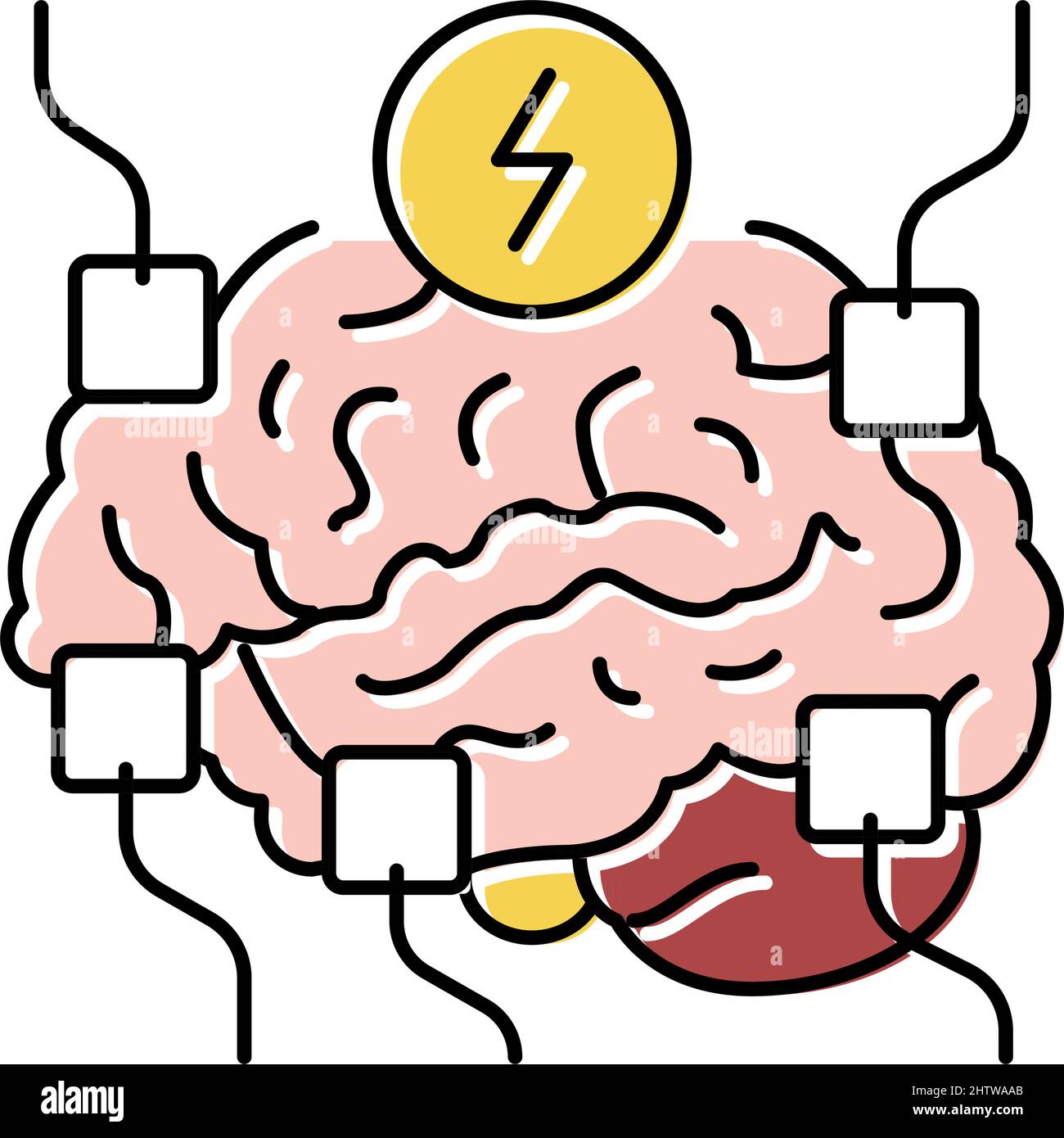 functional neurosurgery color icon vector illustration Stock Vector ...