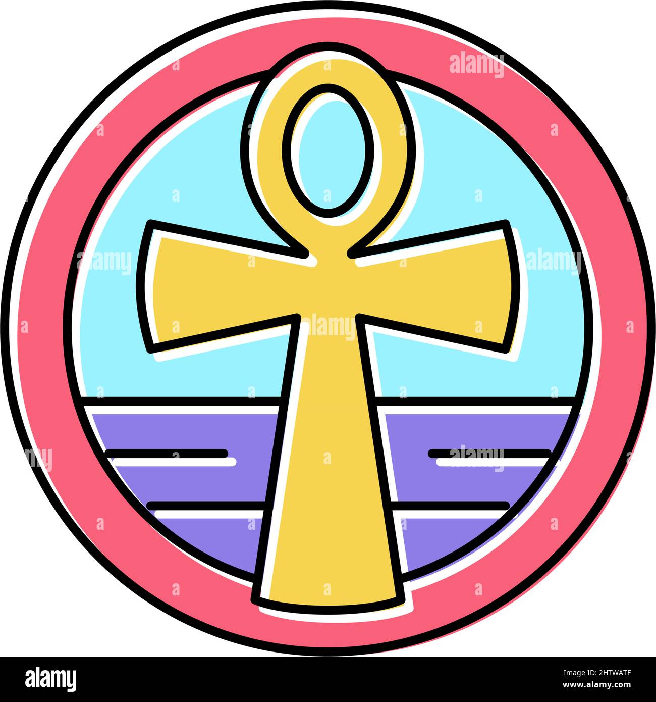 cross ankh color icon vector illustration Stock Vector Image & Art - Alamy