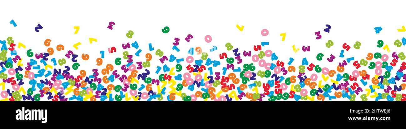Falling colorful numbers. Math study concept with flying digits ...
