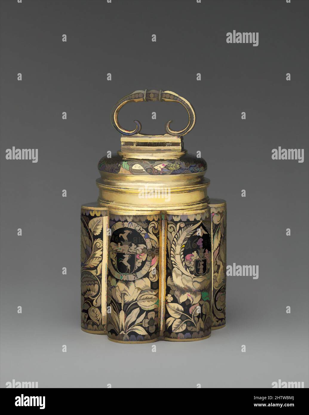 Art inspired by Canister, 1681, Hungarian, possibly Fogaras, Gilded ...