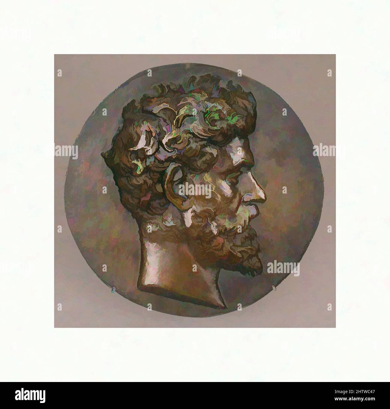 Art inspired by Self Portrait, 1871, French, Bronze, Diameter ...