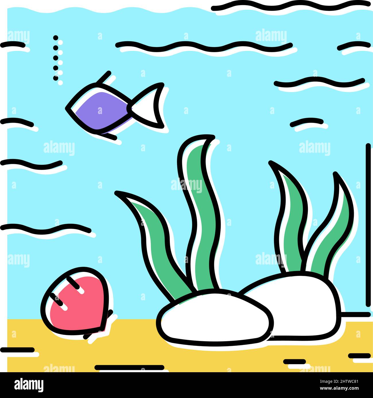 hydrosphere ecosystem color icon vector illustration Stock Vector Image ...