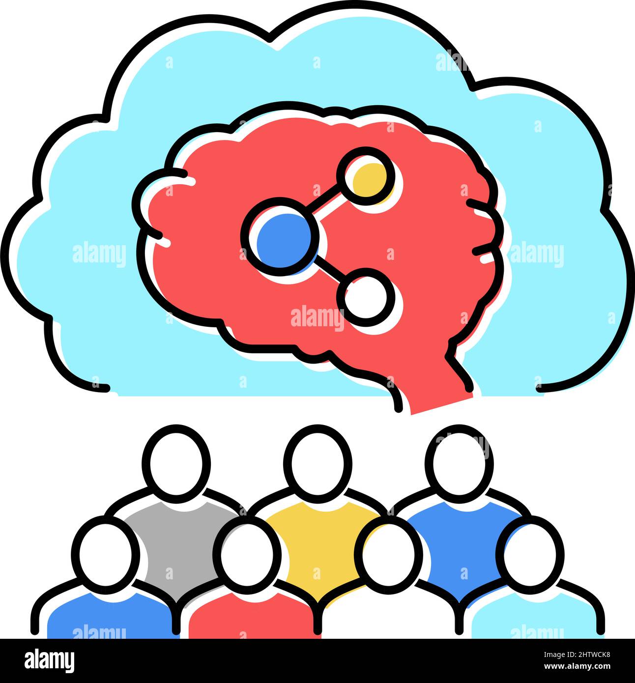 social intelligence color icon vector illustration Stock Vector Image ...