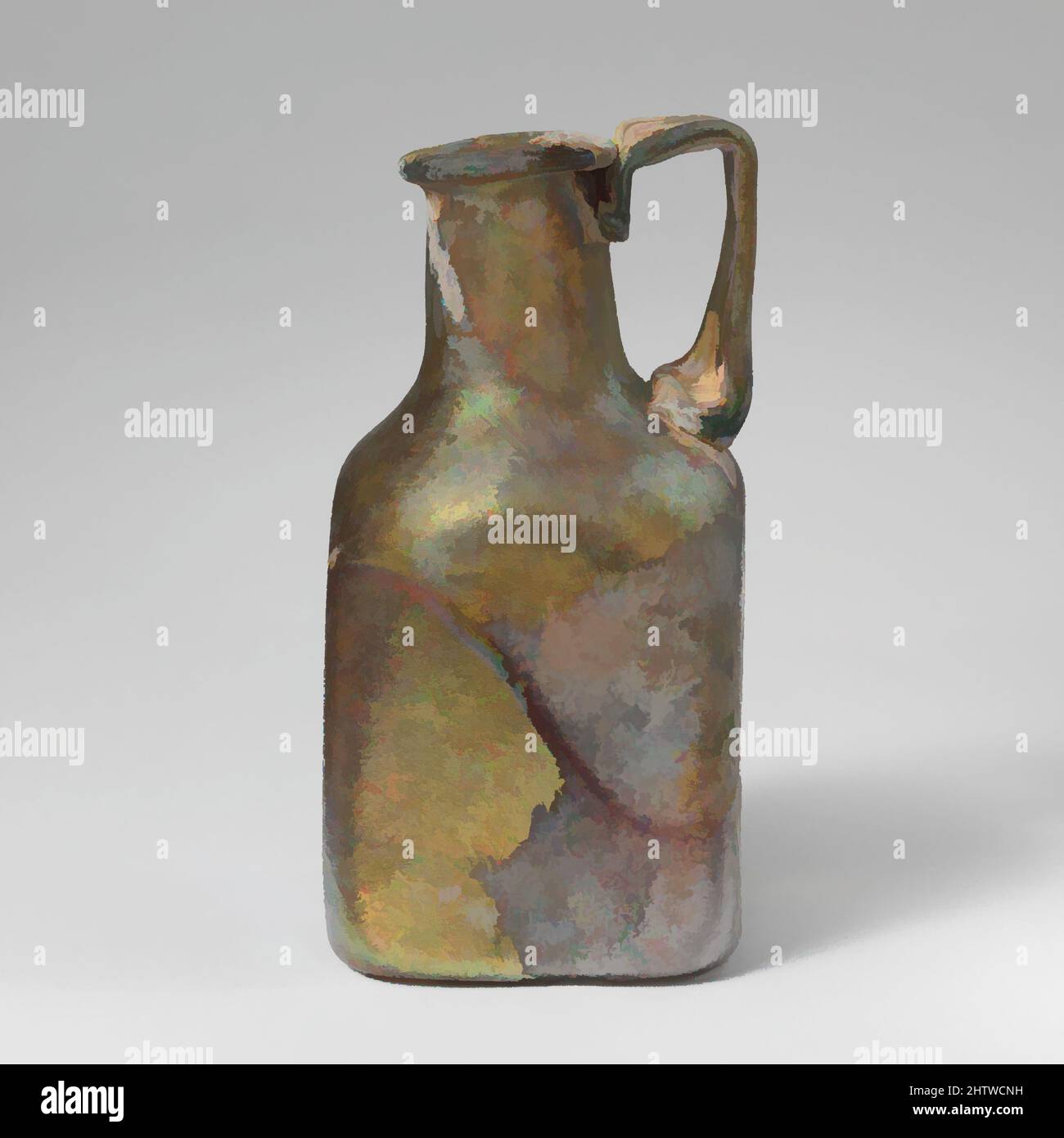 Art inspired by Glass square bottle, Mid Imperial, 2nd–3rd century A.D ...