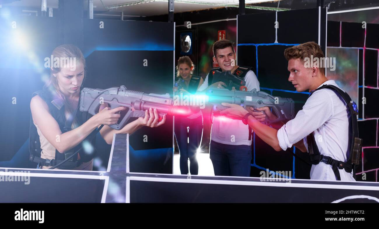 Laser tag weapons hi-res stock photography and images - Alamy