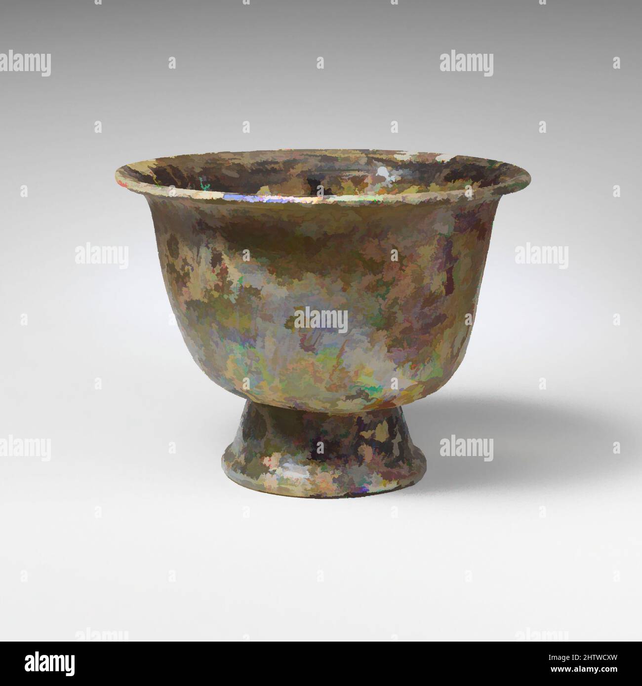 Art inspired by Glass footed bowl, Late Roman, 3rd–4th century A.D ...