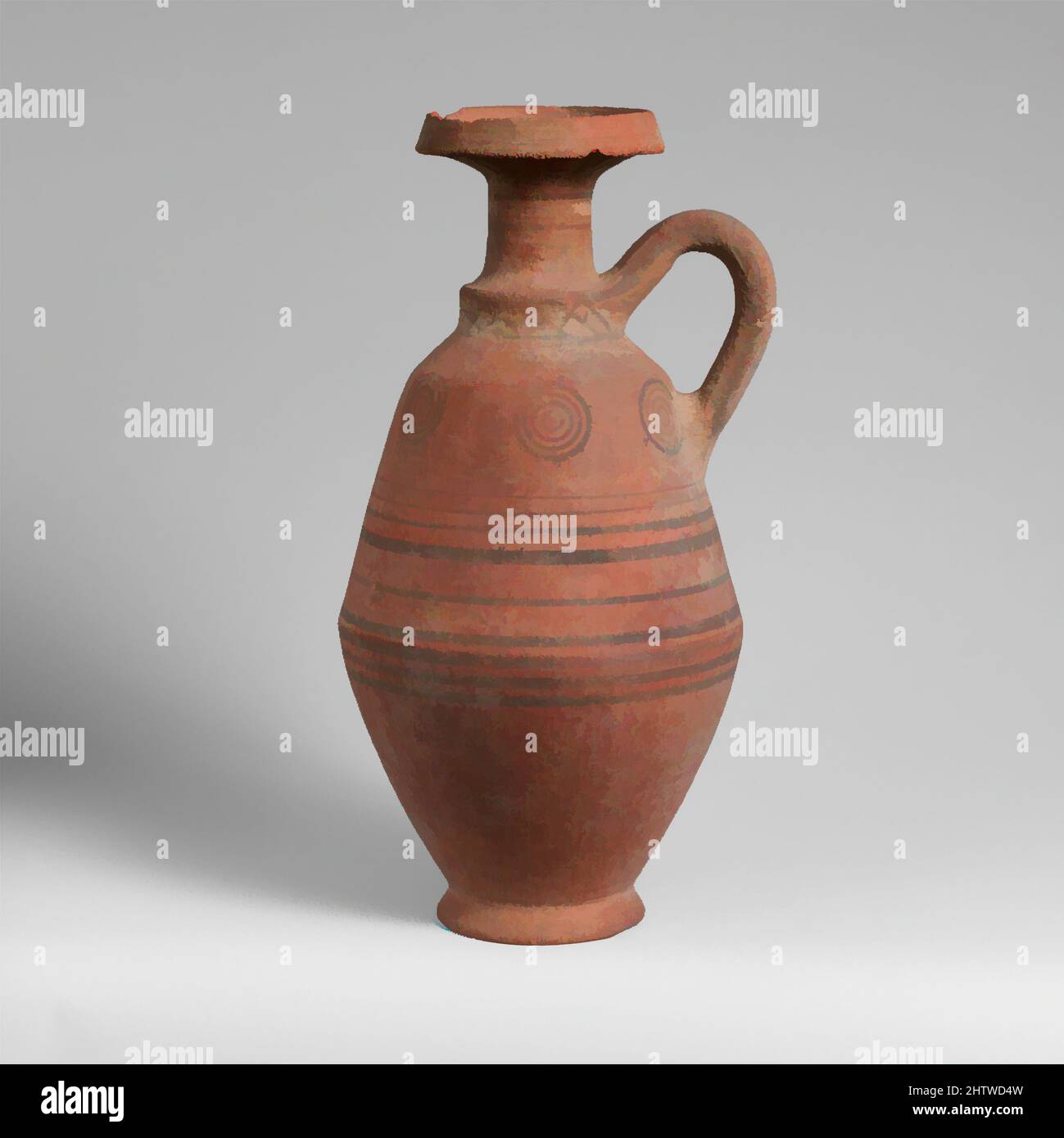 Art inspired by Terracotta jug, Cypro-Archaic II, 600–480 B.C., Cypriot ...