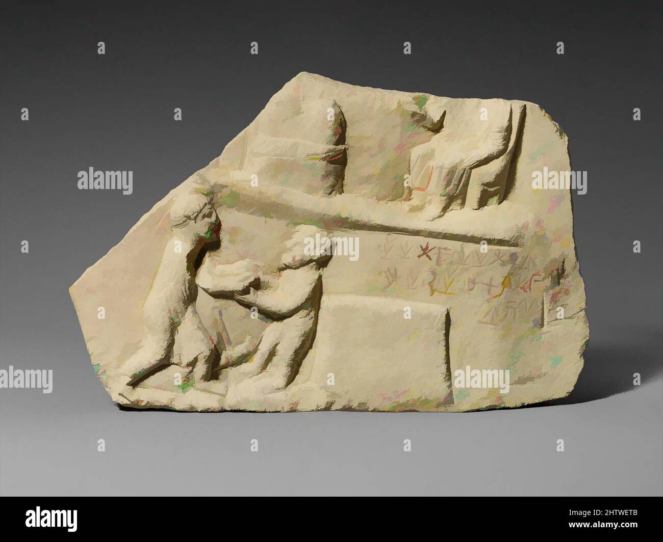 Art inspired by Limestone votive relief, Early Hellenistic, 3rd century ...