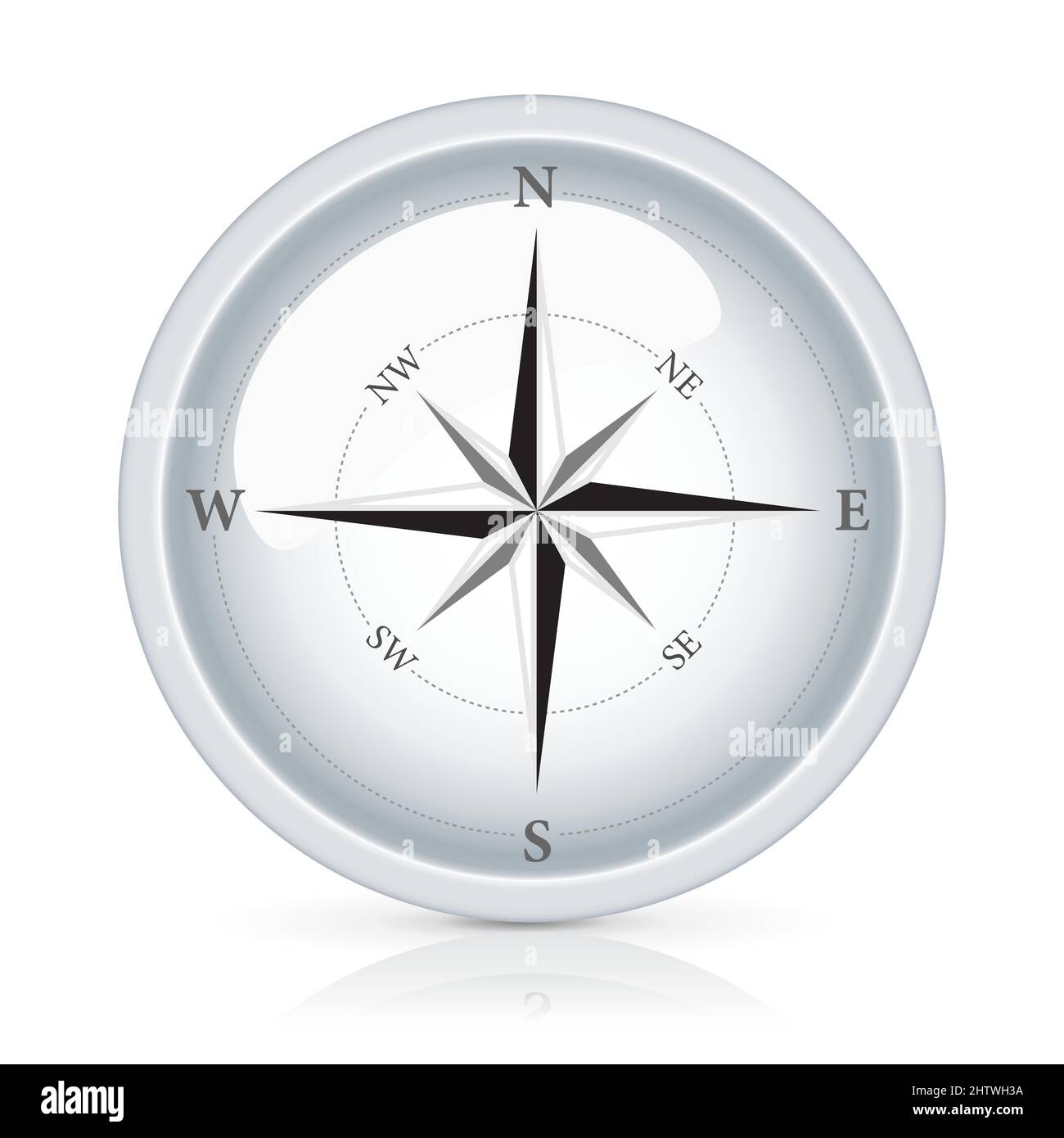 Compass vector illustration isolated on white background Stock Vector ...