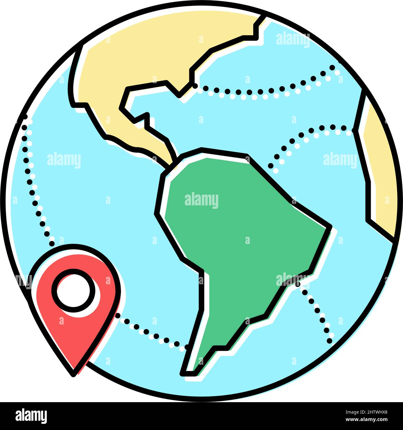 earth location point color icon vector illustration Stock Vector Image ...